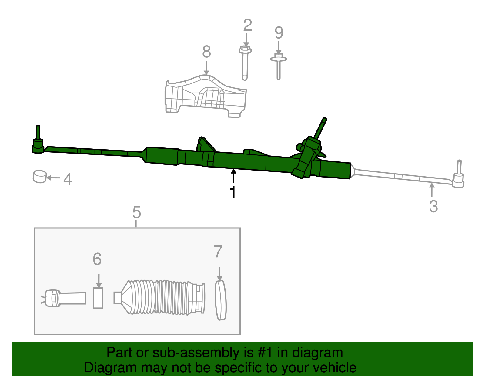 2011-2014 Volkswagen Routan Steering Gear 7B0-422-055-F | OEM Parts Online