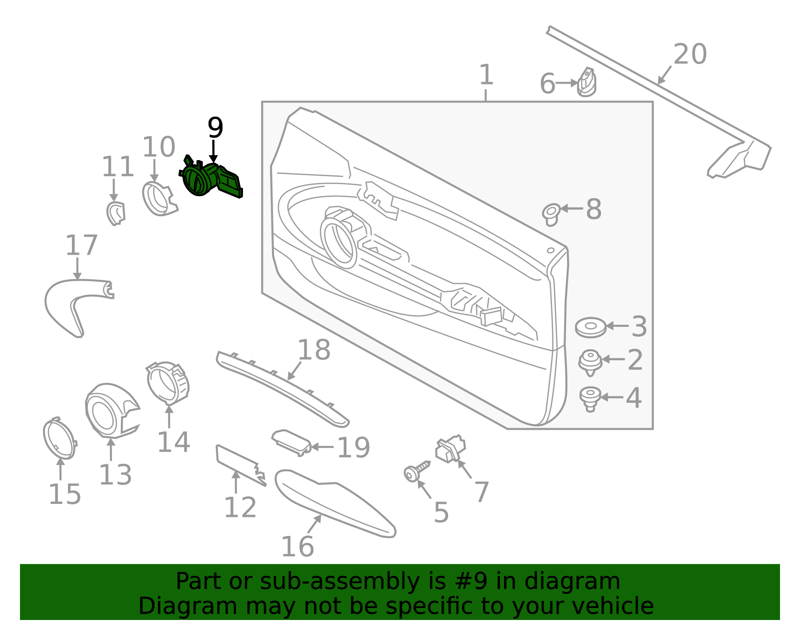 51-41-7-419-655 - High-Quality Interior Door Handle for 2015-2024 Mini Cooper | AutoNation Parts