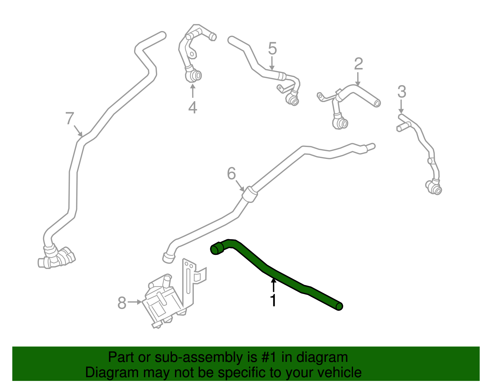 2015-2019 BMW Coolant Hose 11-53-7-848-377 | BMW OEM Parts