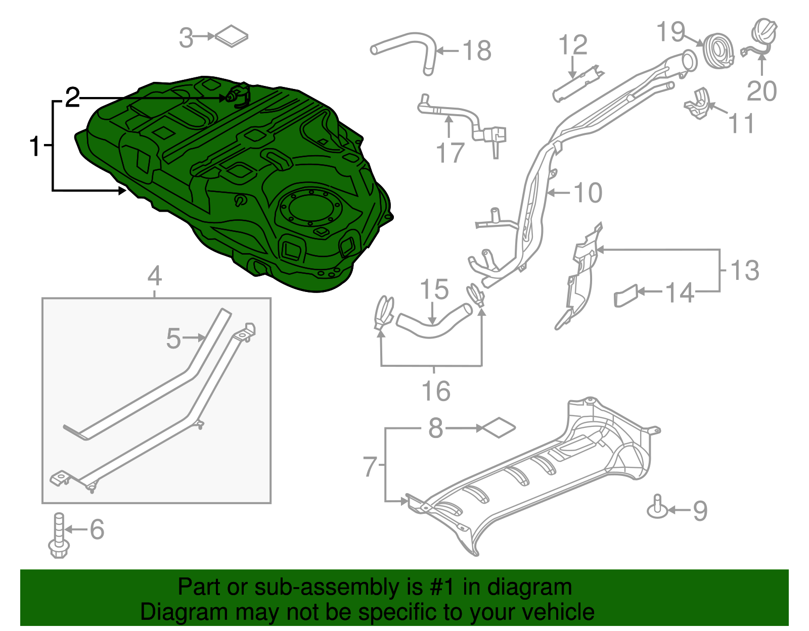 2014-2018 Mazda 3 | Fuel Tank | BHN1-42-110E | Mazda Online Parts
