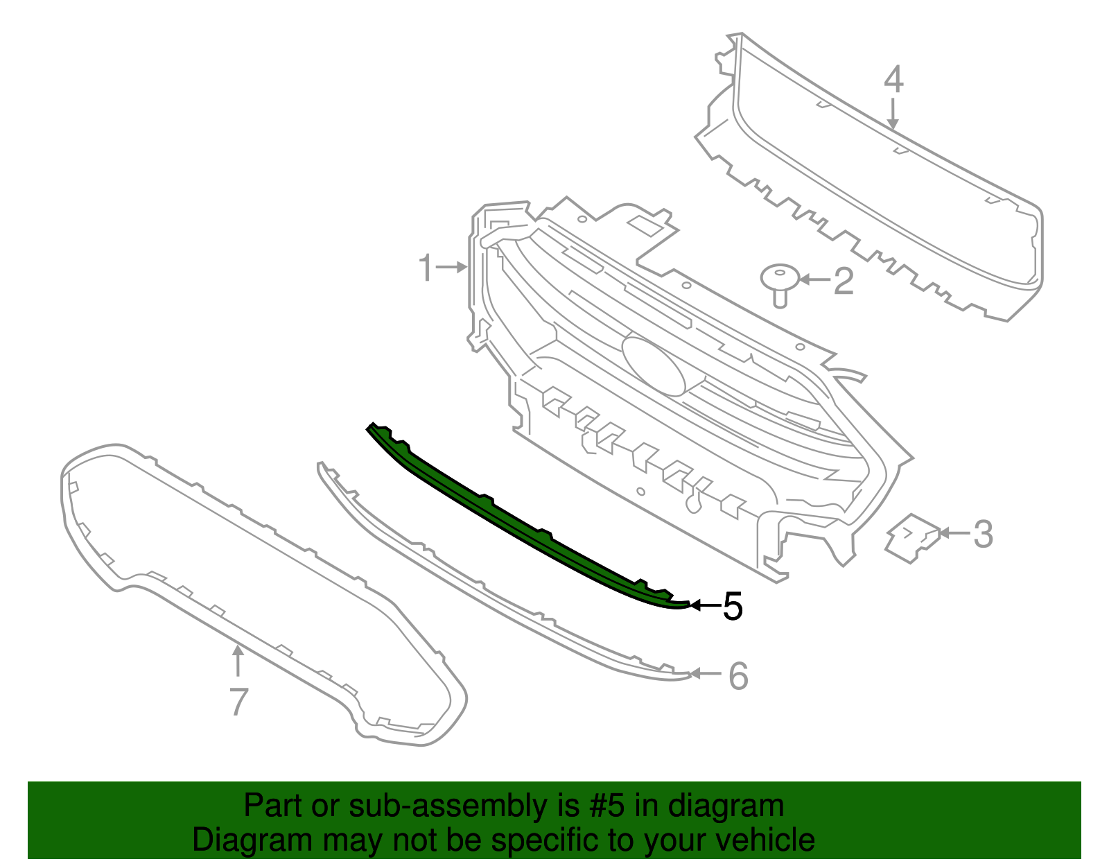 2018-2022 Ford EcoSport Upper Grille GN1Z-8200-DA | Ford OEM Parts Outlet