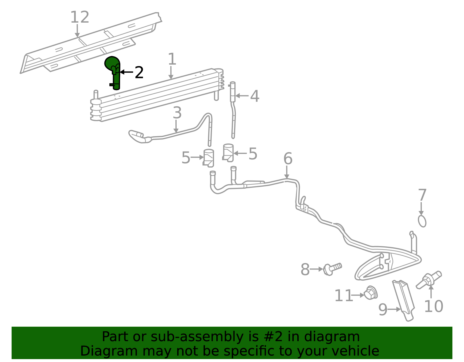 9L3Z-7C410-B - Automatic Transmission Oil Cooler Hose - 2007-2014 Ford ...