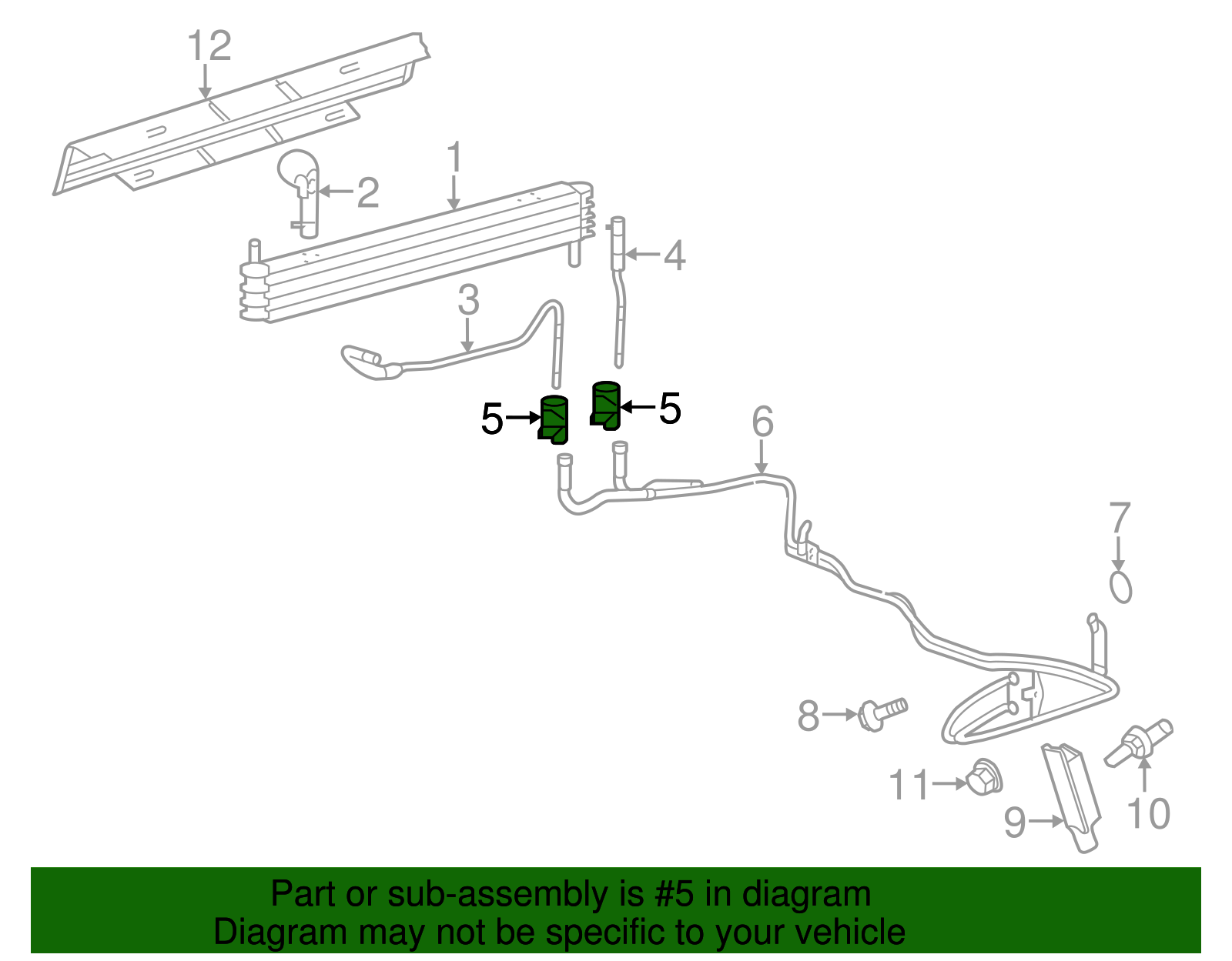 2007-2009 Ford | Pressure Line Connector | 5C2Z-7Z465-AA | Walls' Ford ...