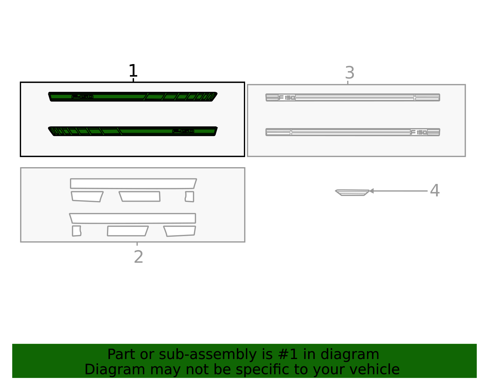2021-2025 Ford F-150 Body Speed Stripe Kit - Matte Black VML3Z-6320000 ...