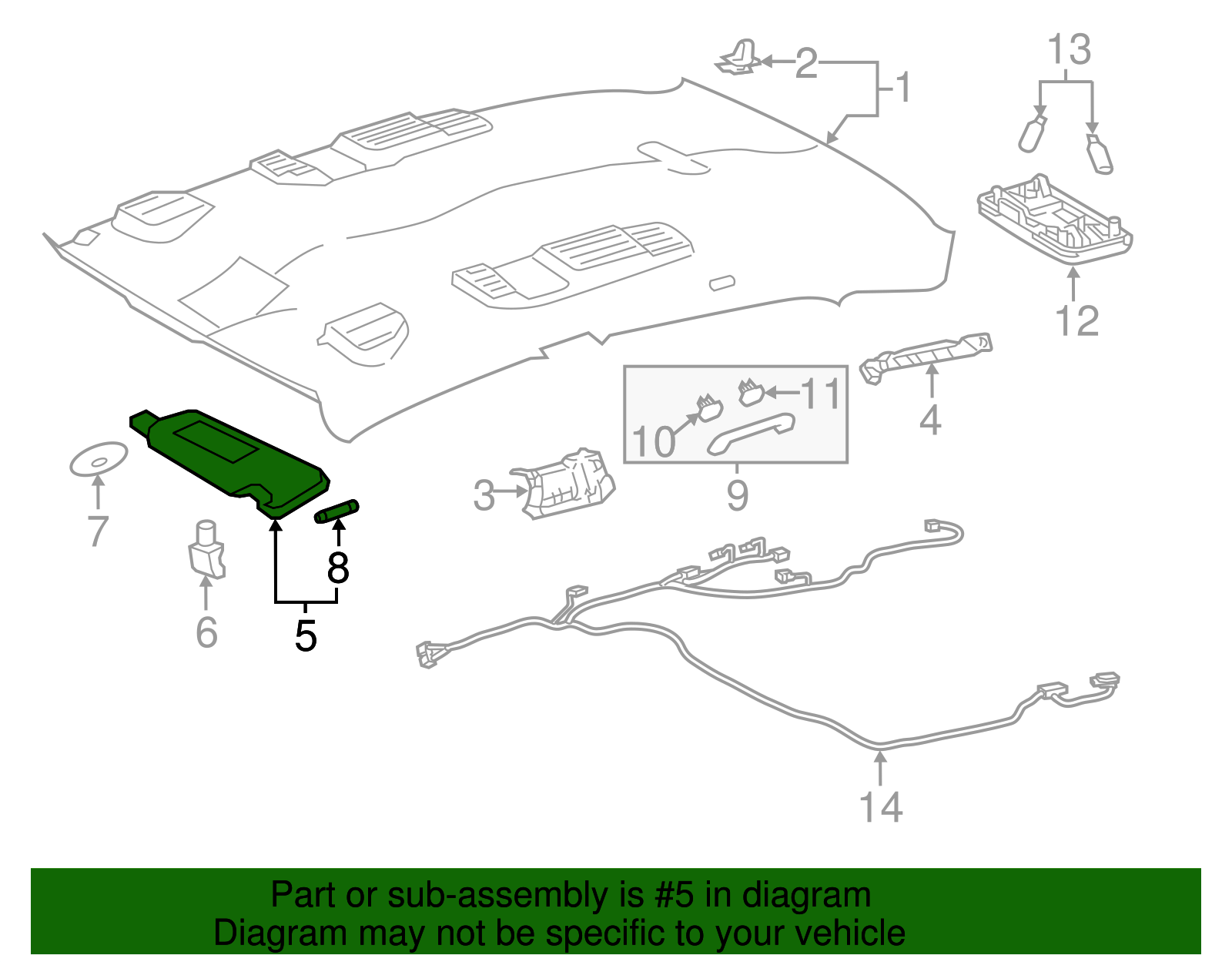 2013-2015 Toyota Avalon Sun-Visor 74320-07010-B0 | OEM Parts Online
