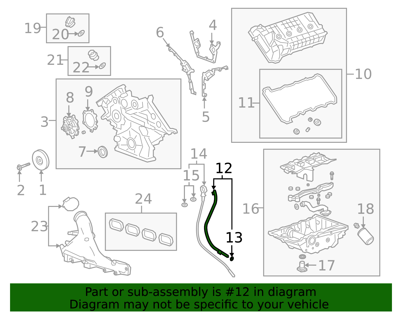 2019-2020 Cadillac CT6 Oil Level Indicator Tube Assembly 12690680 ...