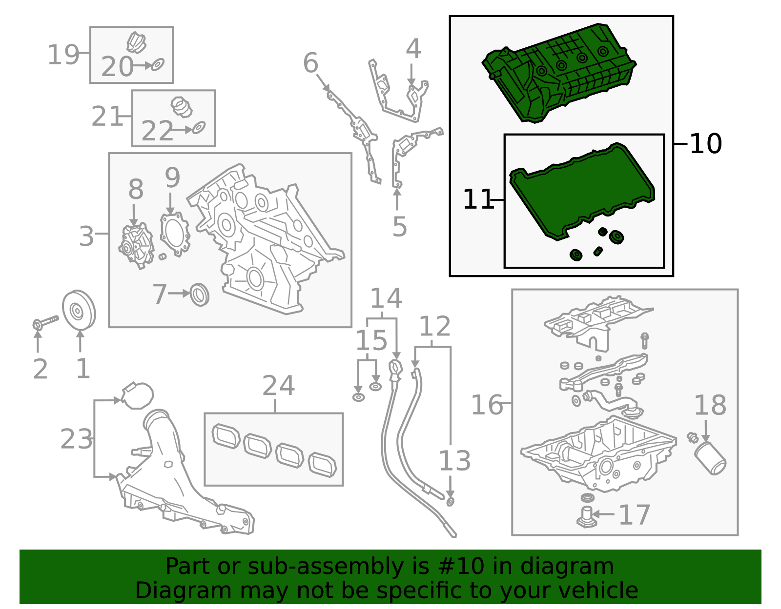 12701661 - 2019-2020 Cadillac CT6 - Driver Side Camshaft Cover ...