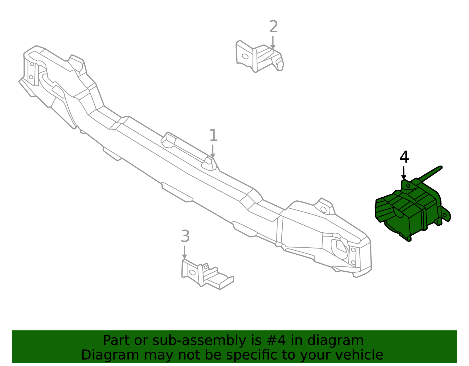 2022-2024 Hyundai Tucson Bumper Impact Bar Bracket 86642-N9100 | QuirkParts
