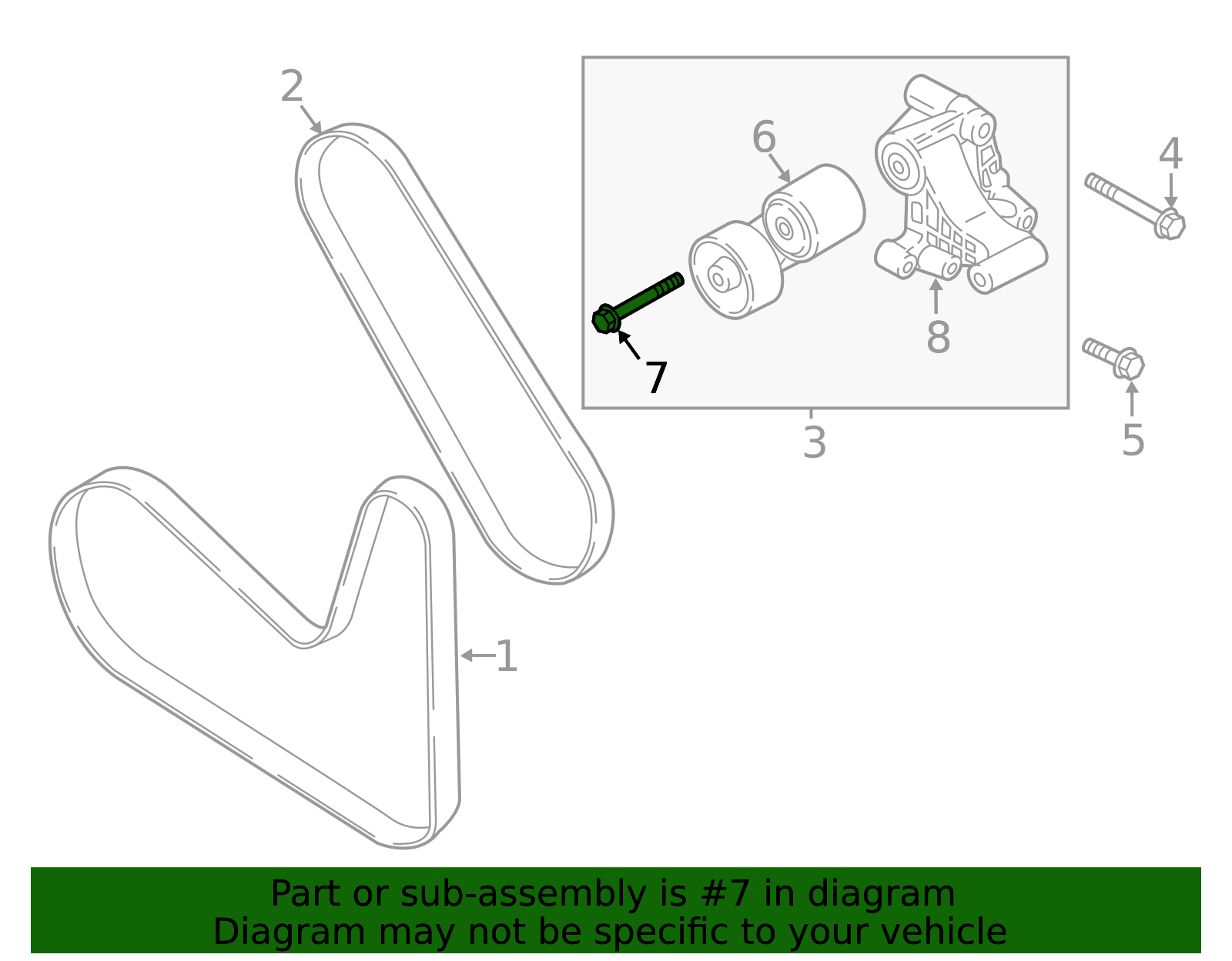 2018-2021 Kia Stinger Tensioner Bolt 25291-2C000 | TascaParts.com