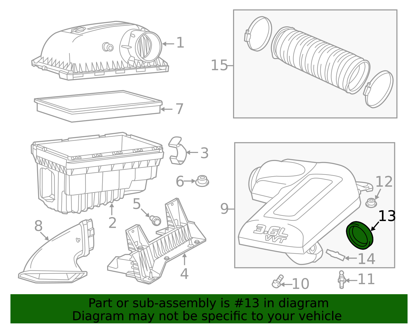 2013-2025 Ram Resonator Seal 68105185AA | Mopar Parts Canada