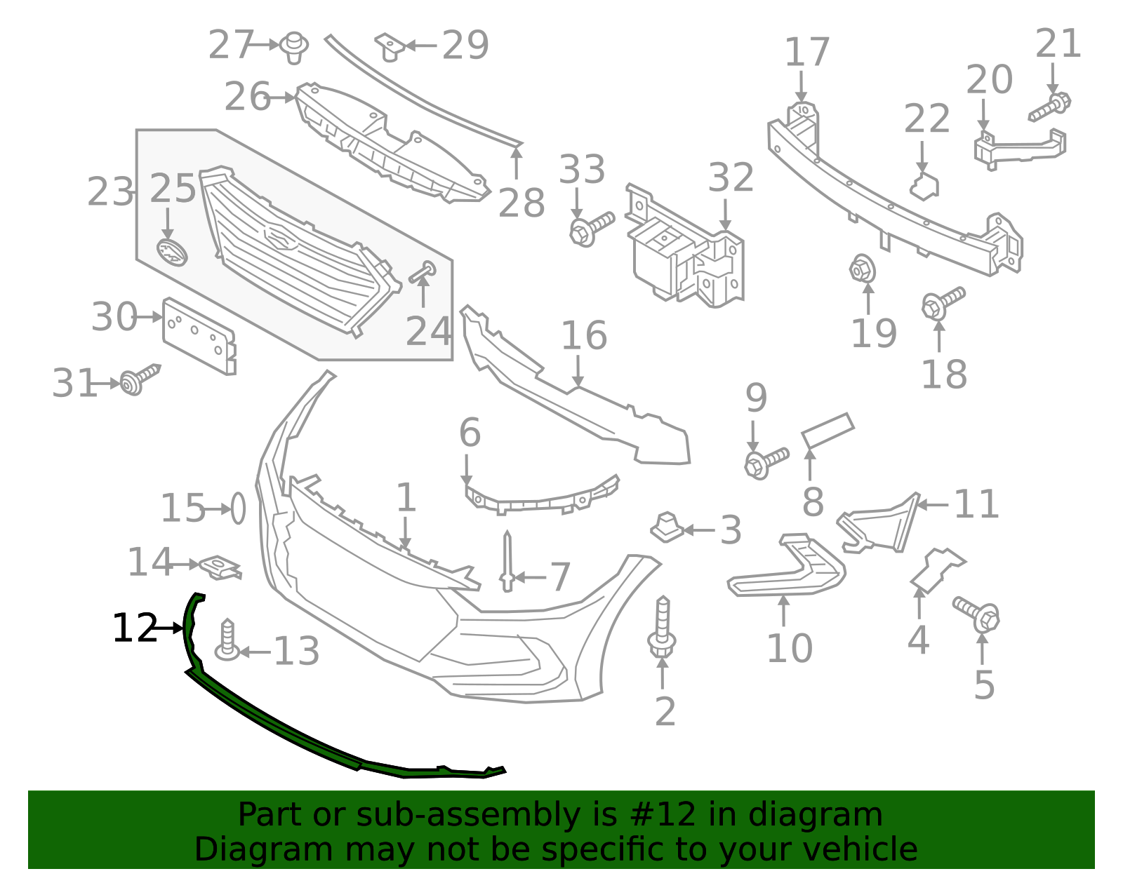 2017-2018 Hyundai Elantra Lower Deflector 86591-F2500 | World OEM Parts ...