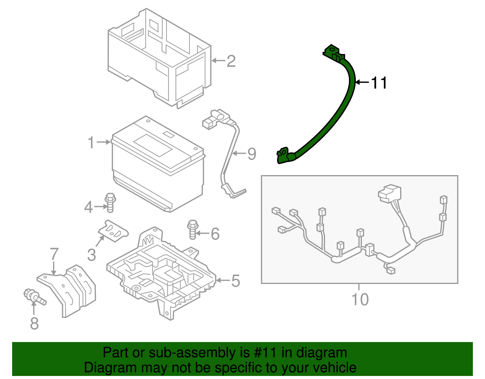 2013-2018 Hyundai Santa Fe Sport Ground Cable 91860-4Z511 | OEM Parts ...