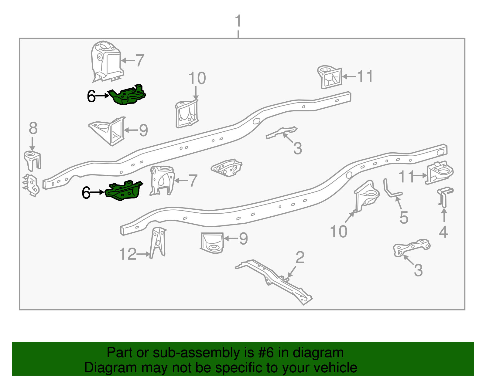 2008-2021 Toyota Land Cruiser Engine Bracket 51401-60080 | Toyota Parts ...