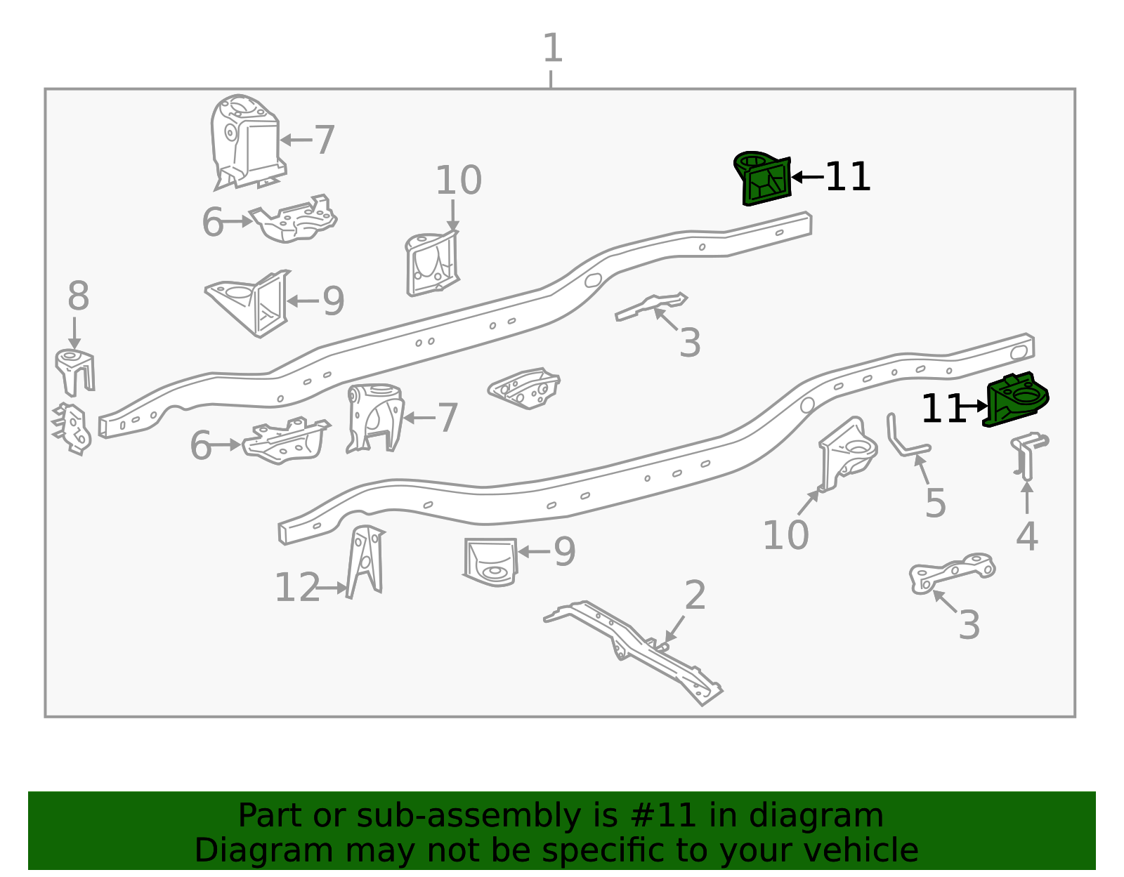 2008-2021 Toyota Land Cruiser Cab Mount Bracket 51705-60160 | Toyota ...