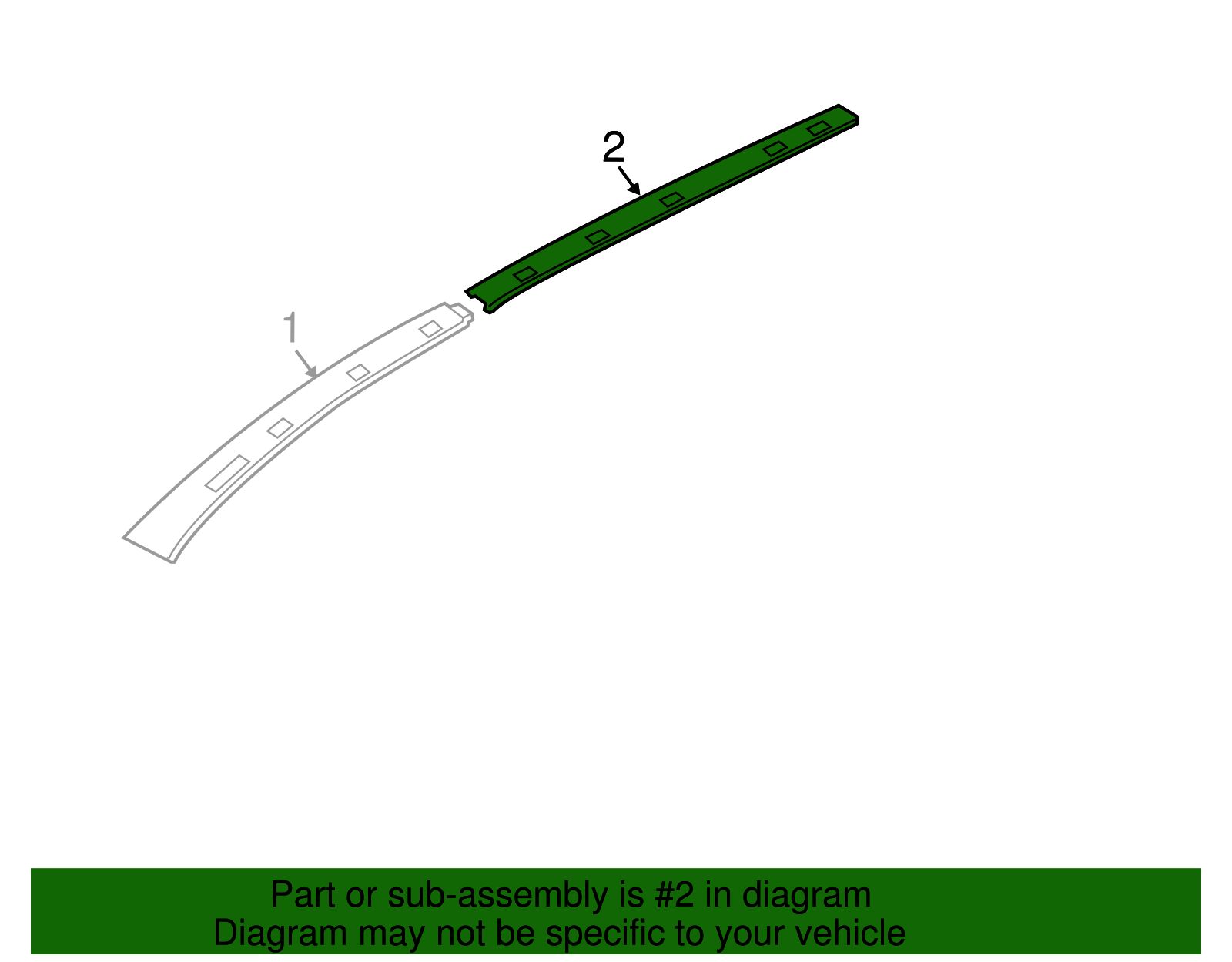 87233-2S500 - Roof Molding 2010-2012 Hyundai Tucson | Hyundai Parts Pro
