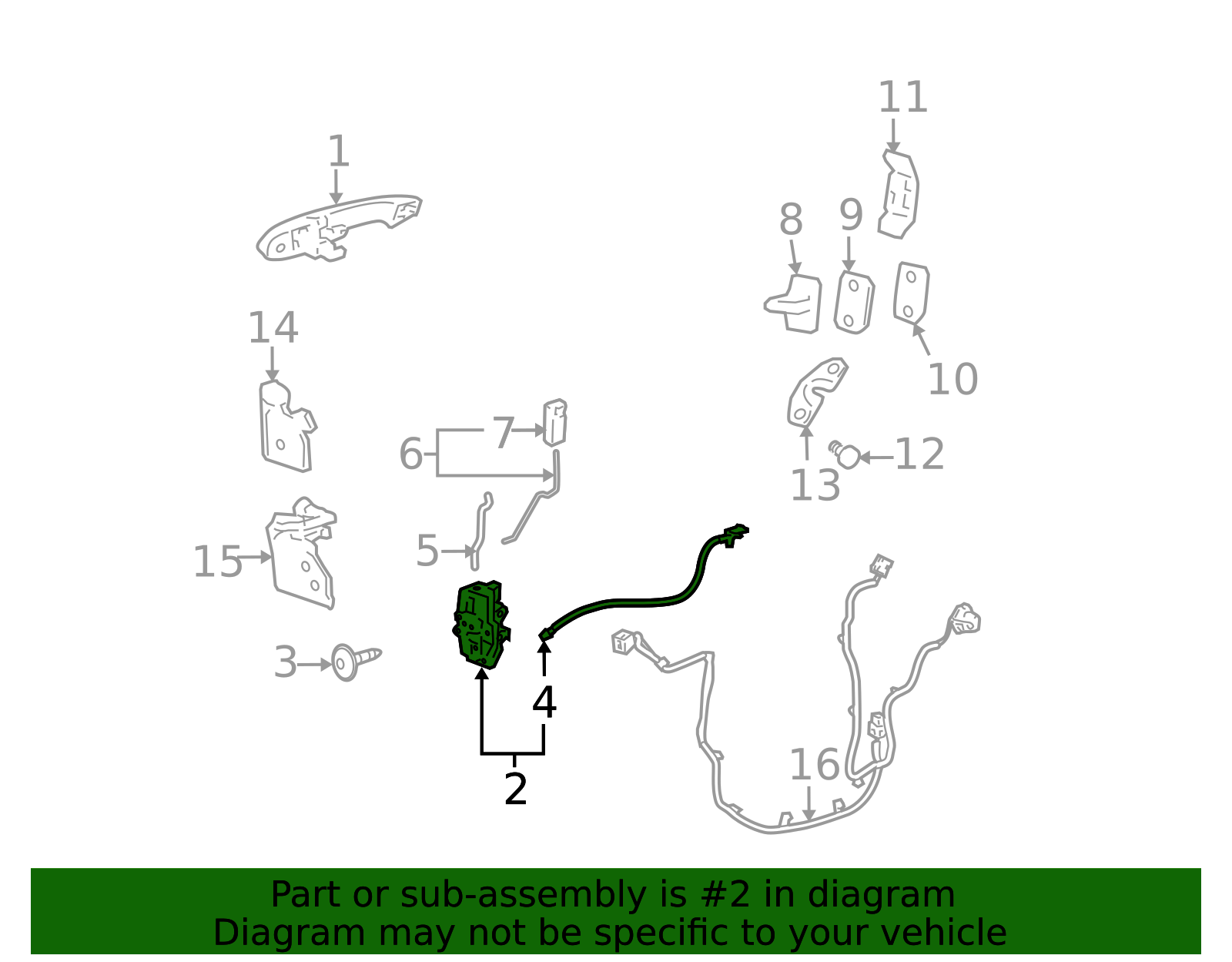 2012-2016 Chevrolet Rear Driver Side Door Lock 22862252 | Shop Matick ...