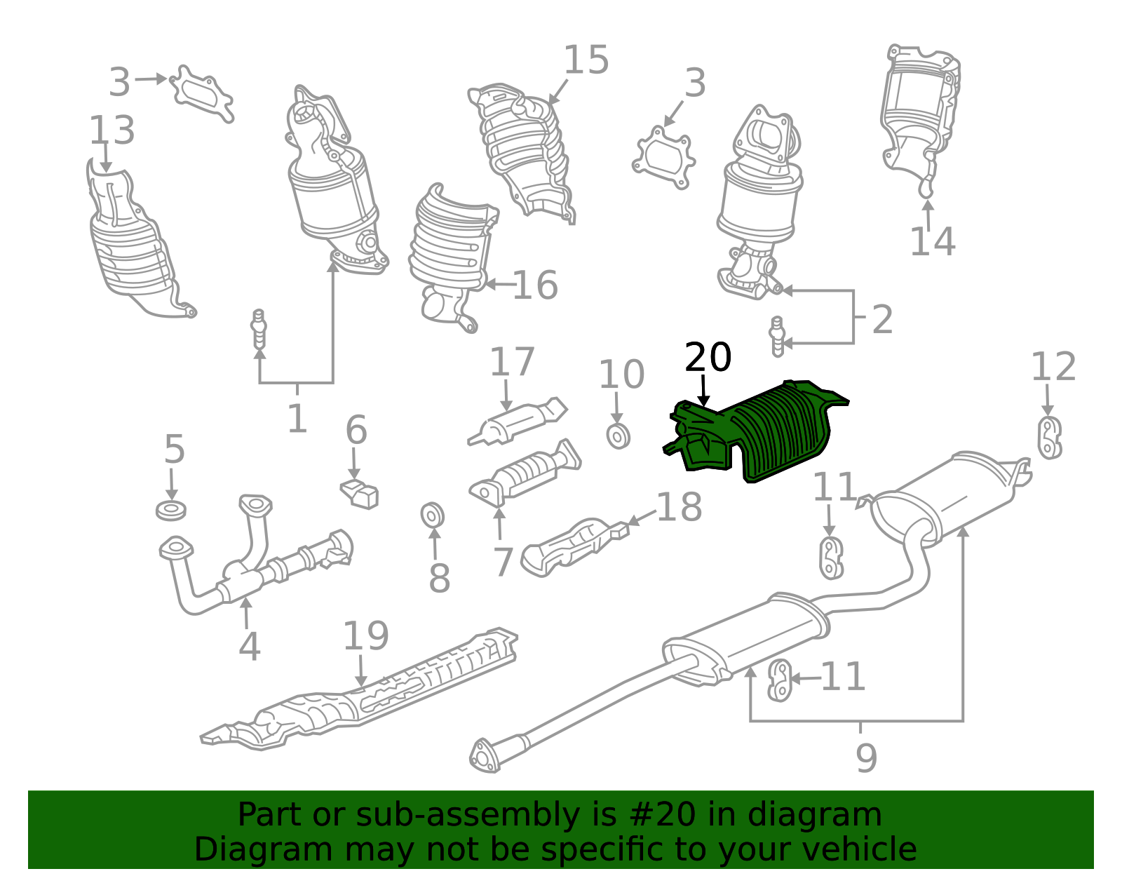 74601-S3V-A10 - 2003-2014 Honda - Plate A Floor Heat Baffle | Genuine ...