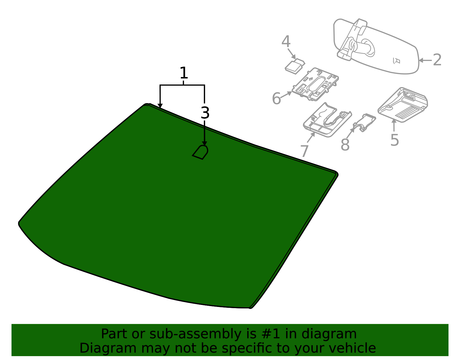 23260477 - Windshield Asm 2012-2017 GM | GM Parts Center