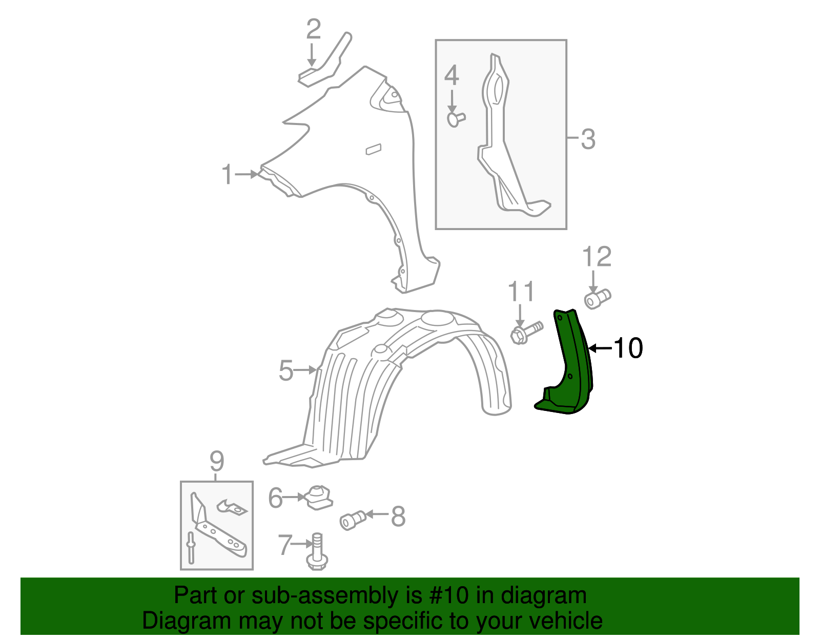 2007-2011 Toyota Yaris 2007-2011 Toyota Yaris - Mud Guard 76622-52060 ...