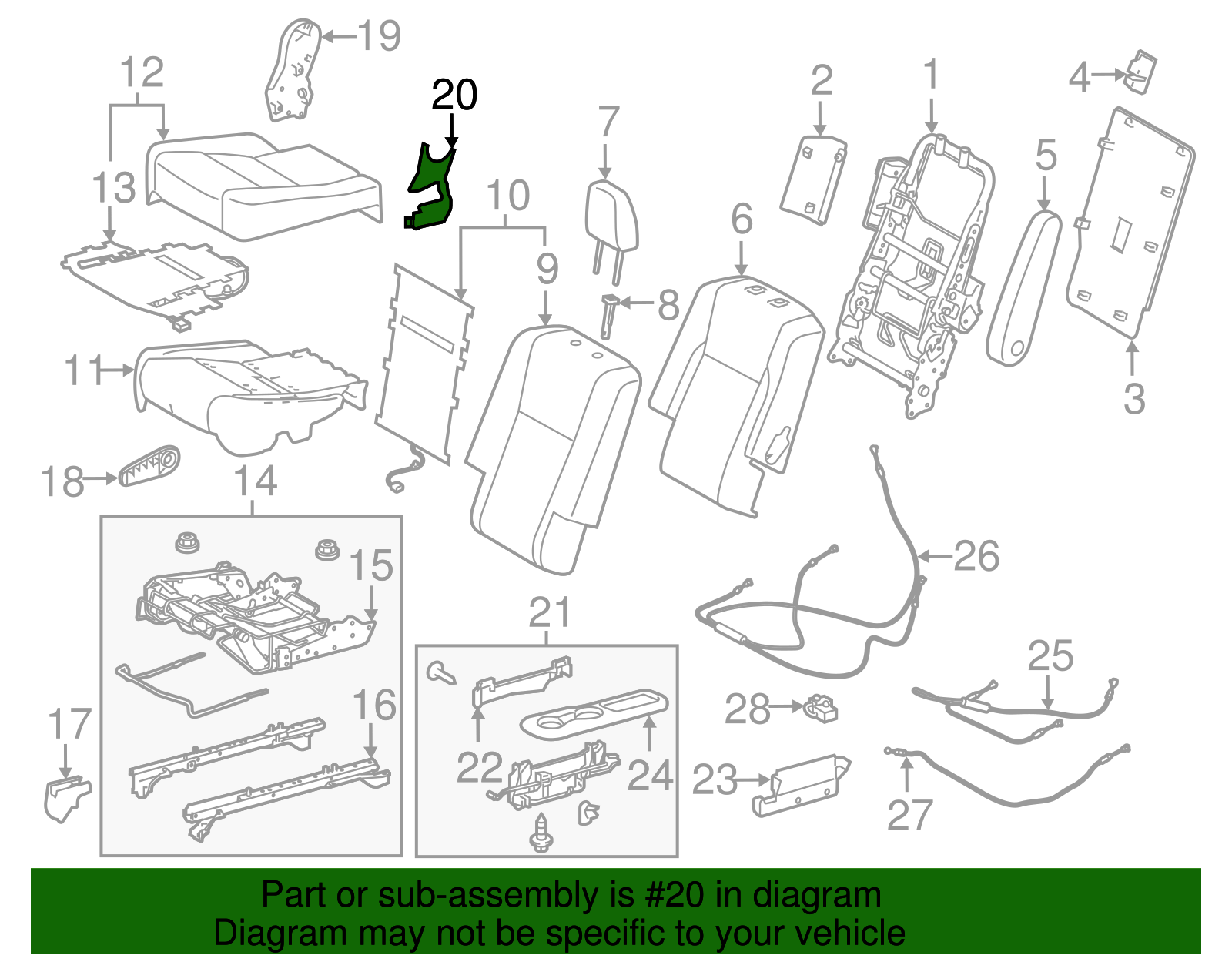71629-0E020-C0 - Hinge Cover 2014-2019 Toyota Highlander | Bam ...