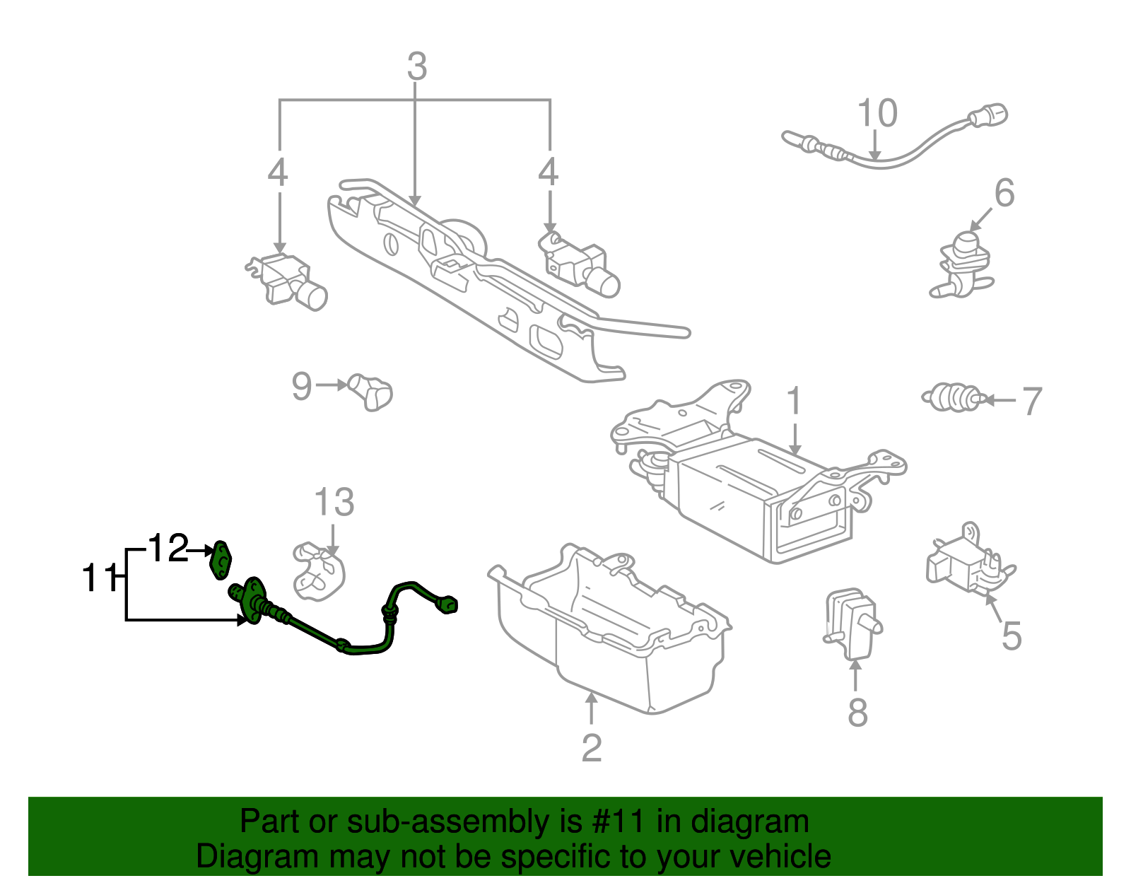 2001-2003 Toyota Highlander Oxygen Sensor 89465-49075 | OEM Parts Online