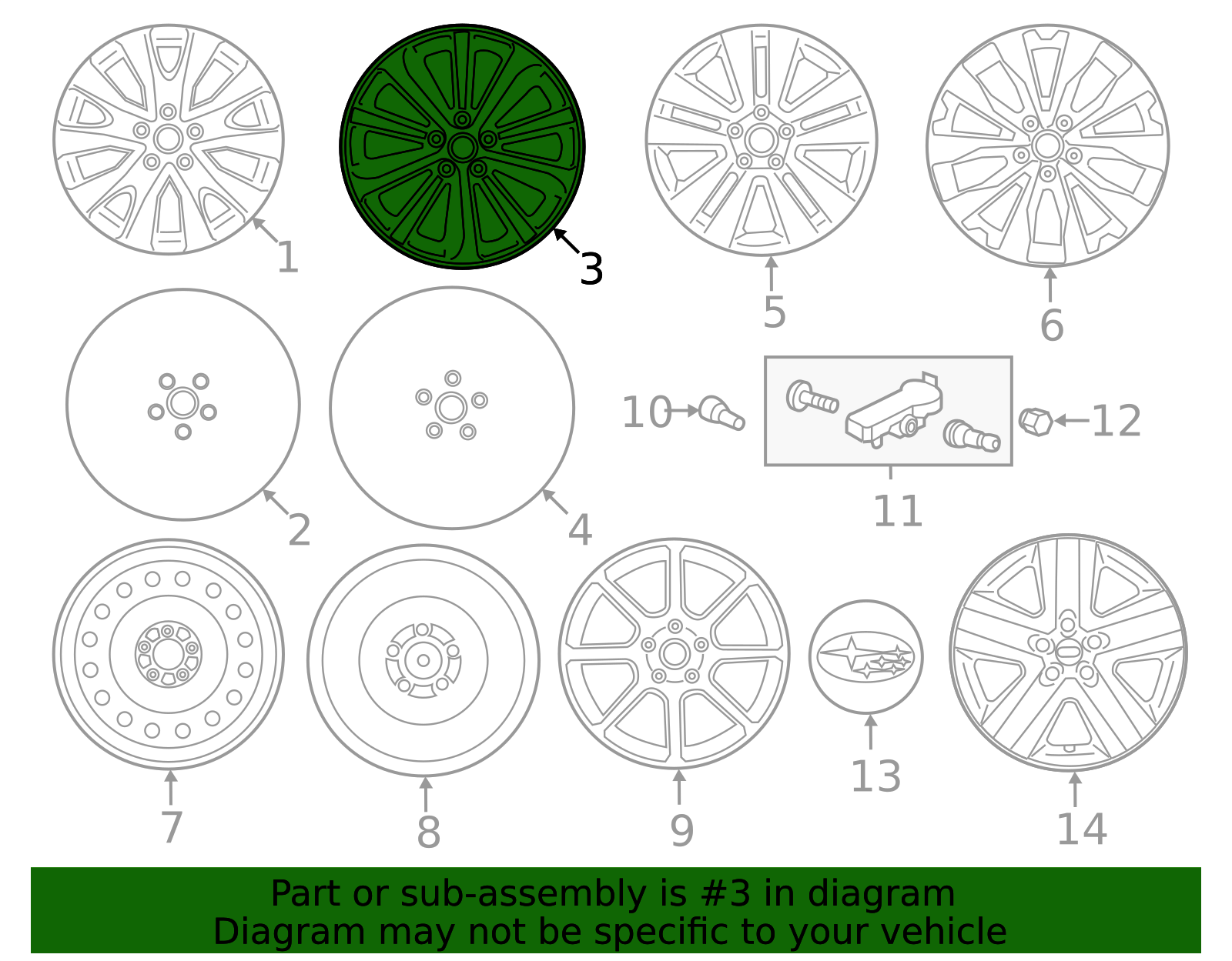 2015-2019 Subaru Legacy Wheel, Alloy 28111AL01A | OEM Parts Online
