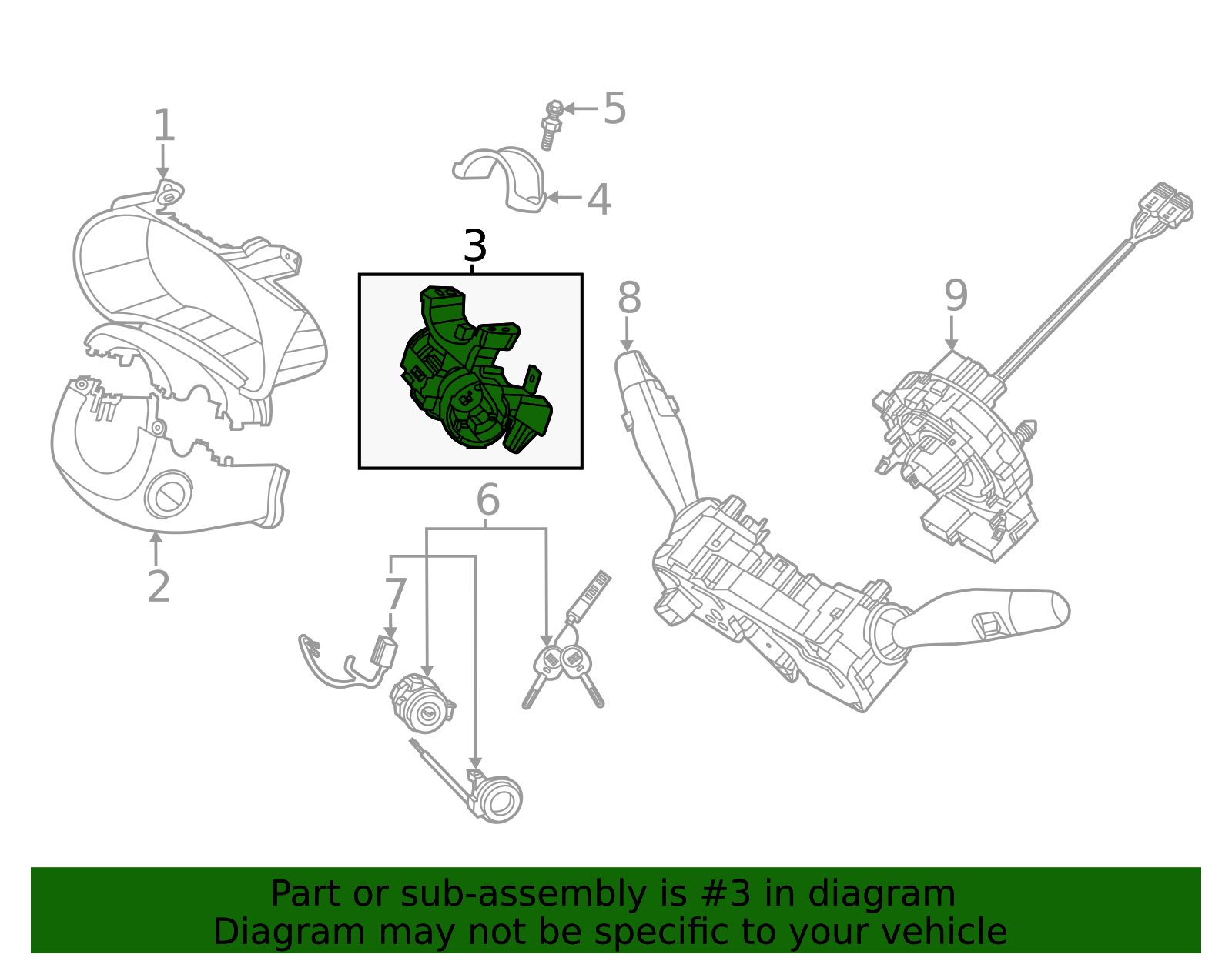 2019-2022 Kia Ignition Lock Housing 81910-M7100 | TascaParts.com
