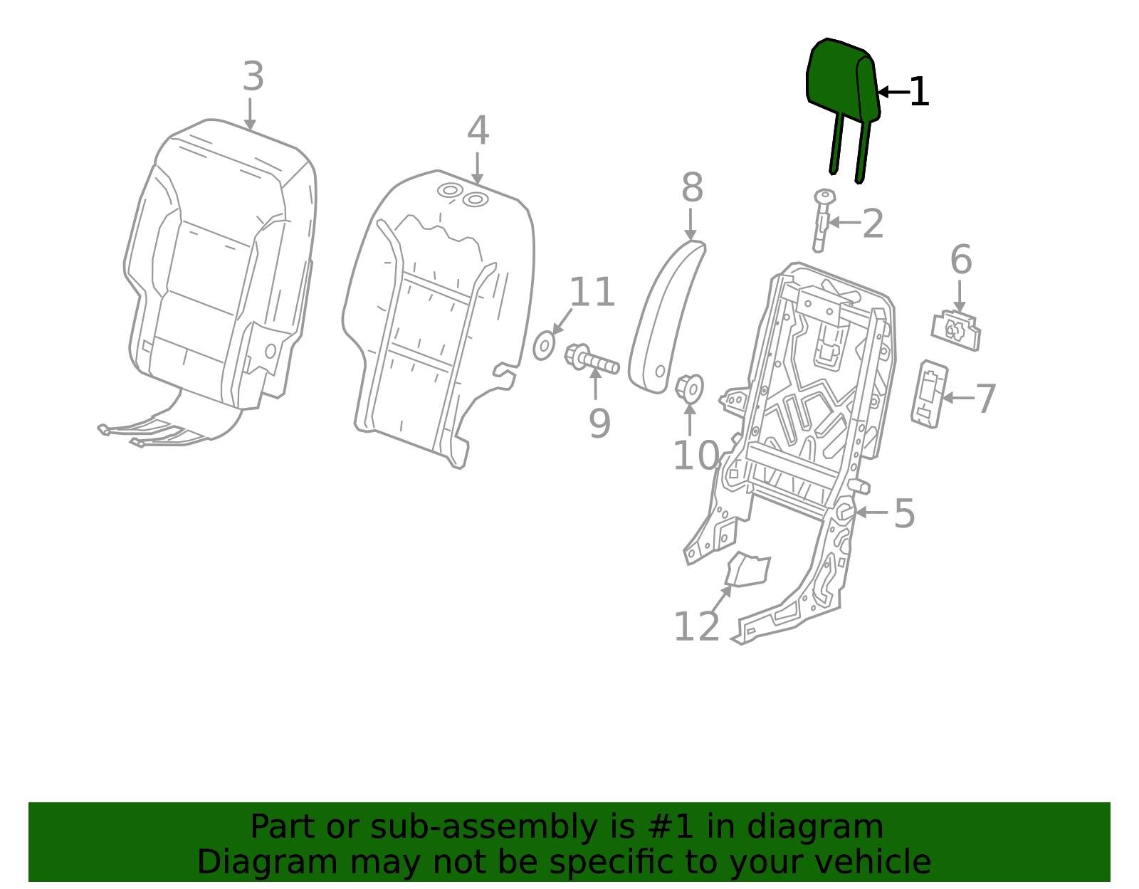 84564204 - Headrest | My GM Part