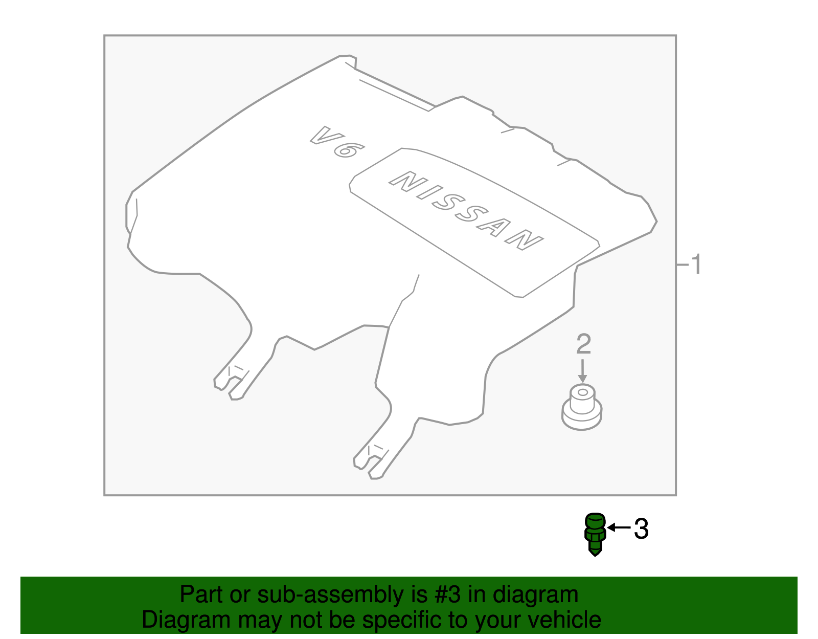2017-2025 Nissan Engine Cover Ball Stud 14070-5CA0A | Nissan RVA
