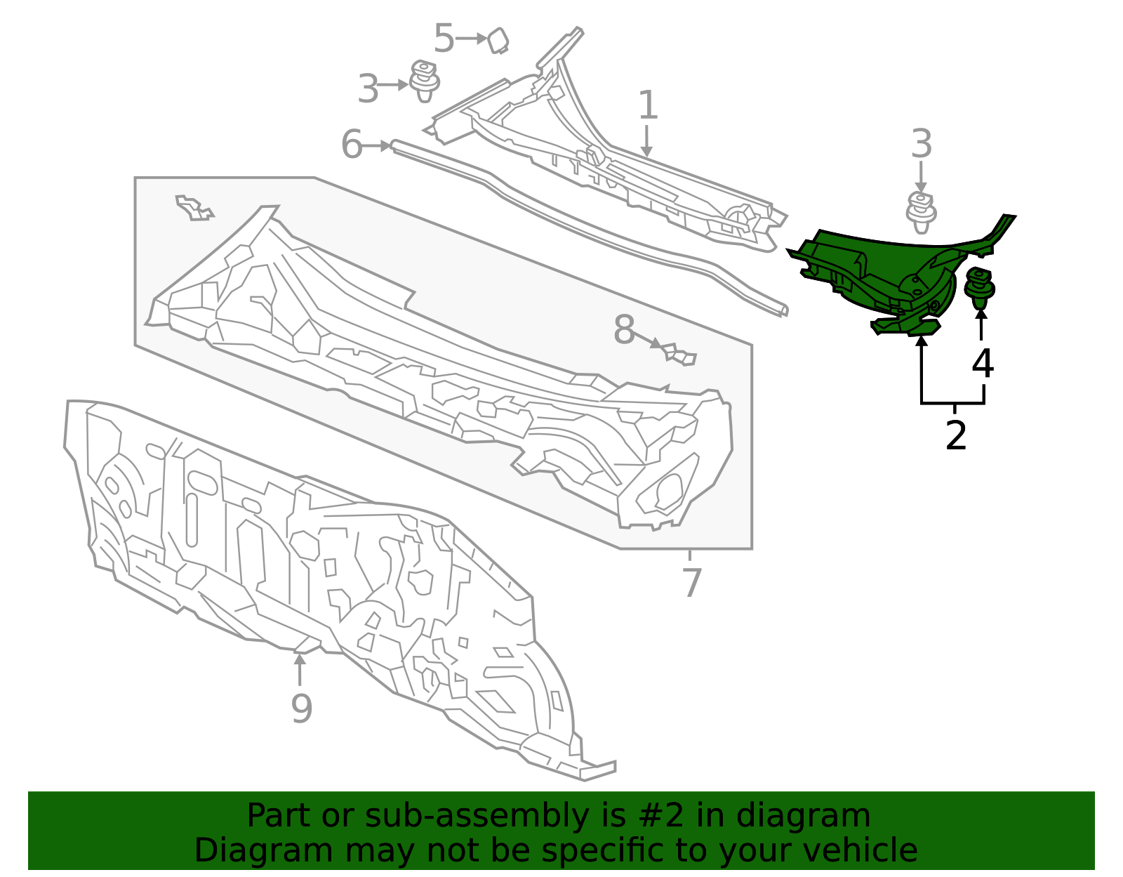 74210-T3L-A00 - 2013-2017 Honda Accord - Cowl Top Assembly Front Driver ...