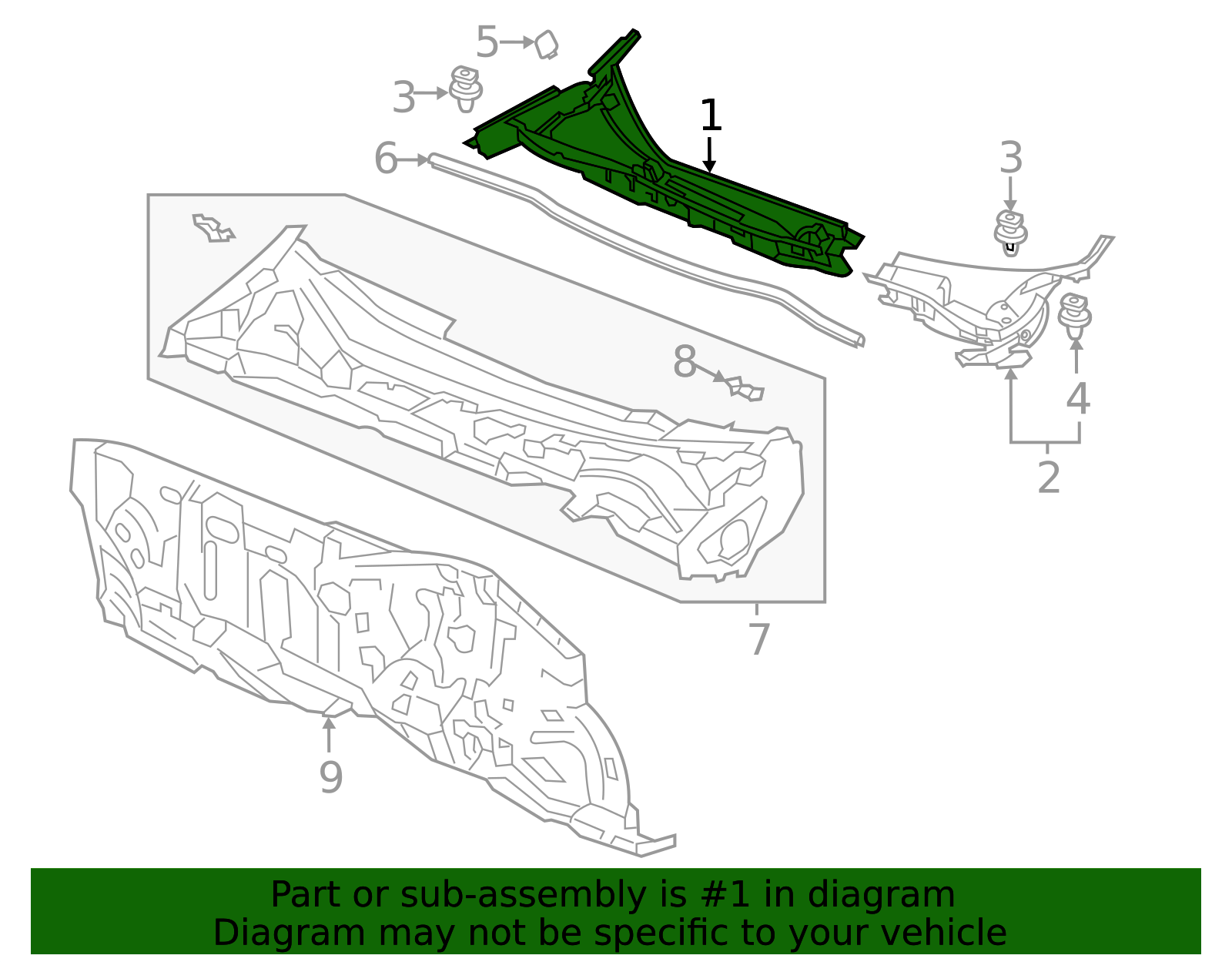 2013-2017 Honda Accord Cowl Vent Panel 74219-T3L-A00 | Honda Factory Parts