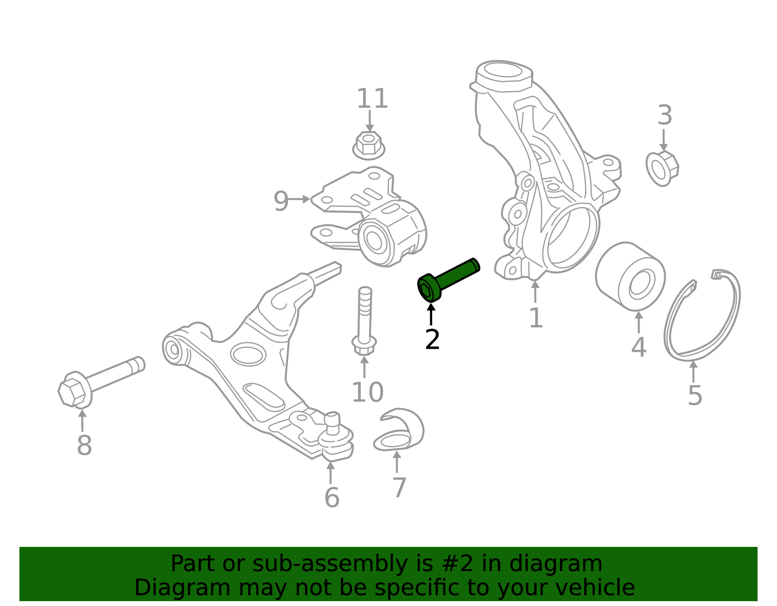 W707209-S442 - Knuckle Bolt 2014-2018 Ford | Ford Parts Direct