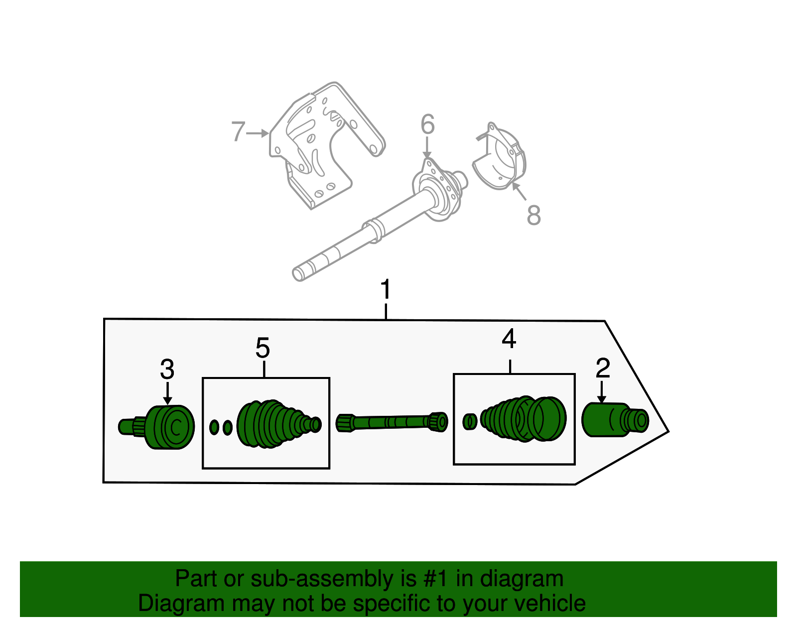 Genuine OEM Ford Part - Axle Assembly 9L8Z-3A427-D | Genuine OEM Ford ...