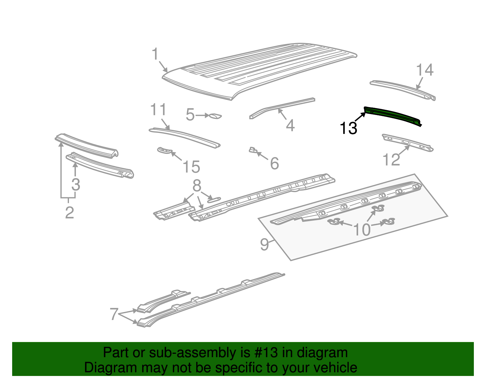 12380310 - 1996-2024 GM - Rear Roof Panel Header | Partners Chevy