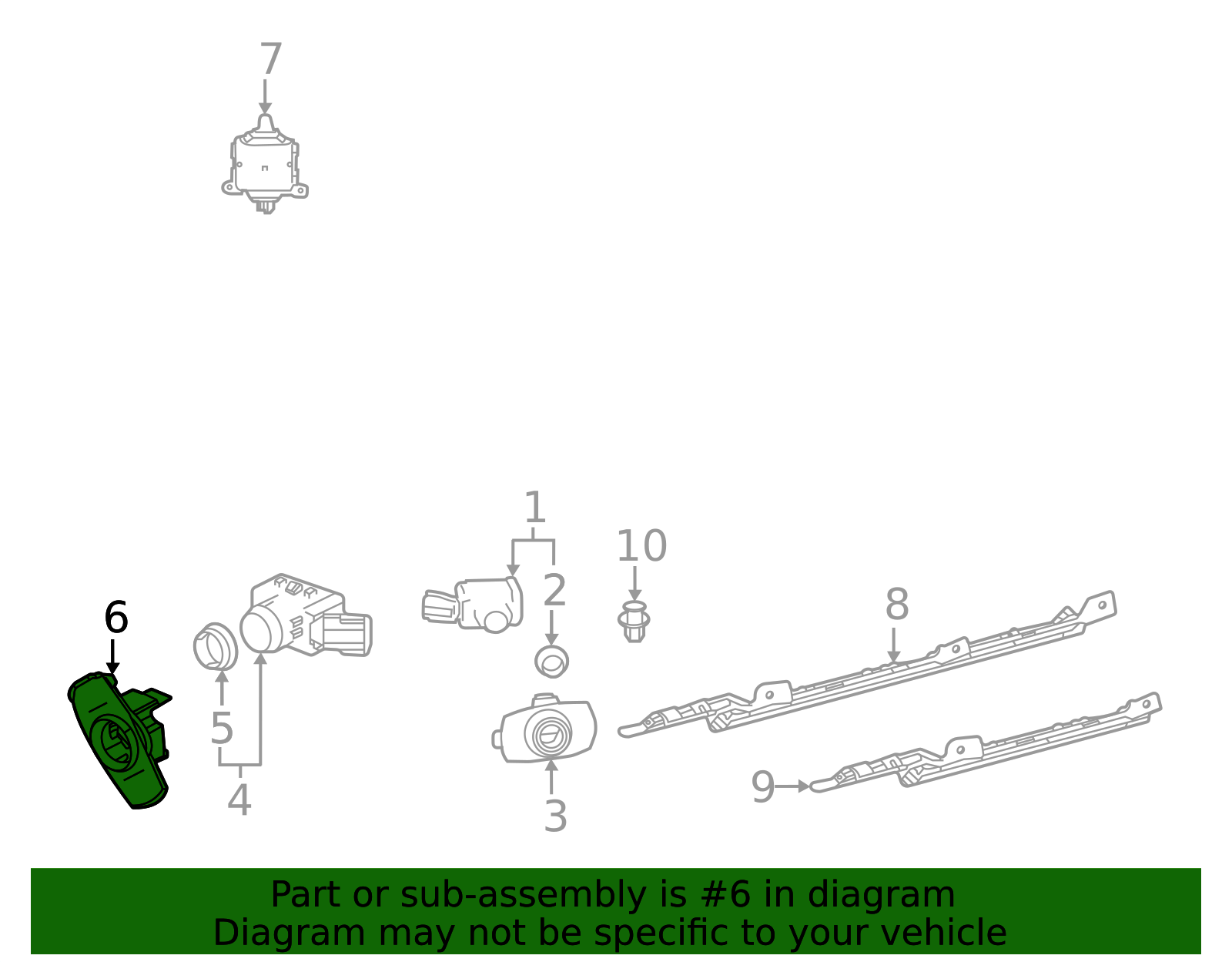 89348-78180-E0 - 2022-2024 Lexus - Auto Park Sensor Retainer | My L Parts