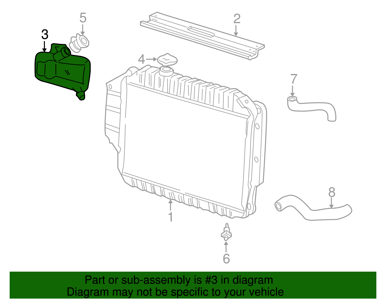 1997-2007 Ford Reservoir Tank 4C2Z-8A080-BC | Ford OEM Parts Outlet