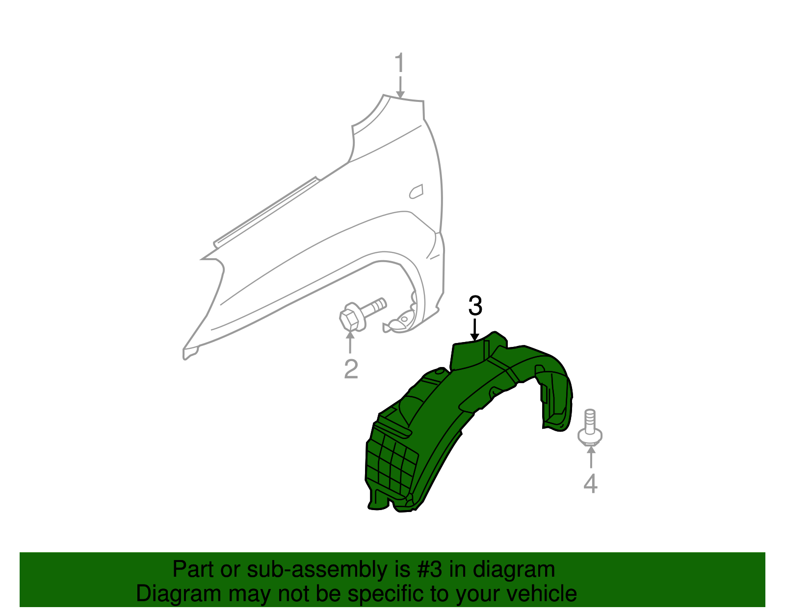 86811-1F000 - Fender Liner 2005-2008 Kia Sportage | Kia.Parts Store