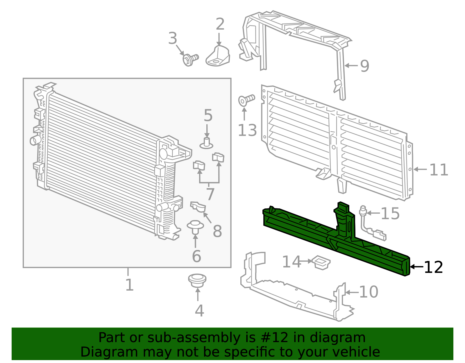 84614525 - High-Quality Radiator Shutter Assembly for AutoNation Parts