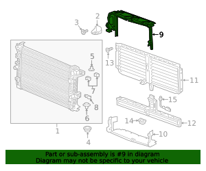 2018-2024 GMC Terrain Upper Radiator Air Baffle 84618991 GM ...