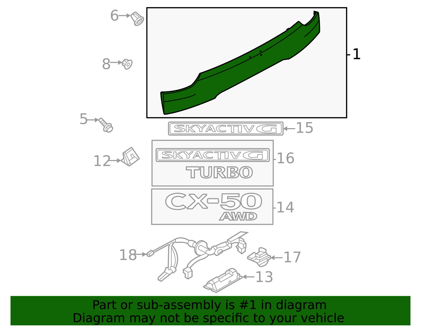 VA41-50-850A-B3 - Lift-Gate Finish Panel Bam Wholesale Parts
