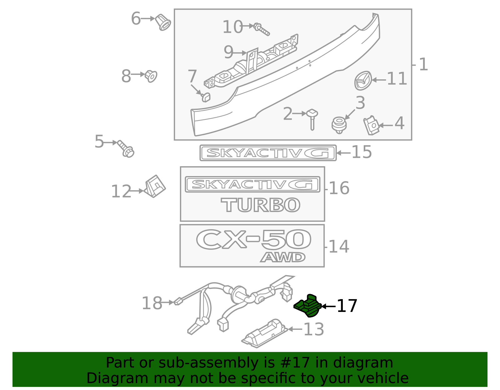 VC86-67-RC0 - Camera 2023-2025 Mazda CX-50 | MazdaParts.US Store