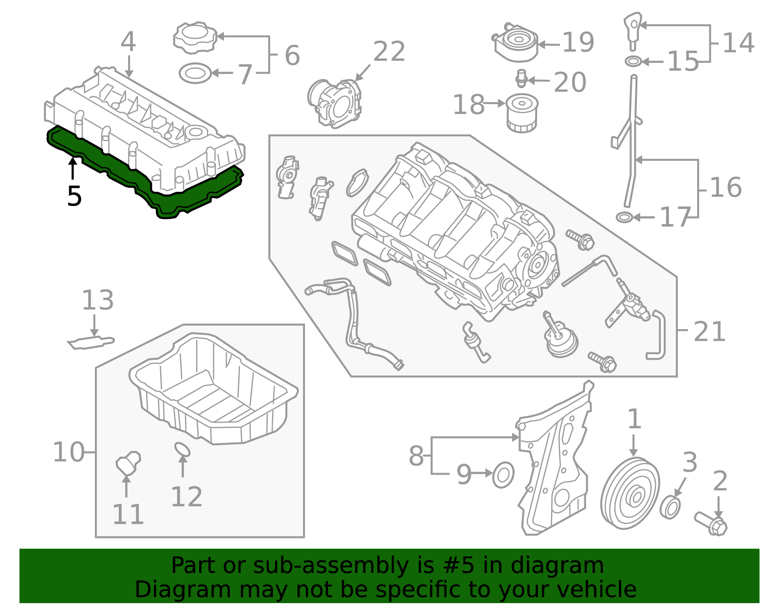 2009-2012 Hyundai Valve Cover Gasket 22441-2G600 | MotorMotor