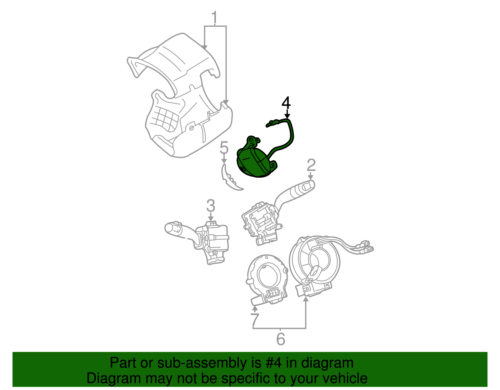 2005-2006 Toyota Camry Switch 84247-58010-E1 | Toyota Parts Center