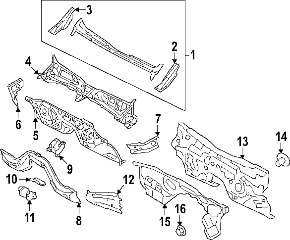2022-2025 Subaru 2022-2024 Subaru - Cowl Top Panel 51060VC0009P ...