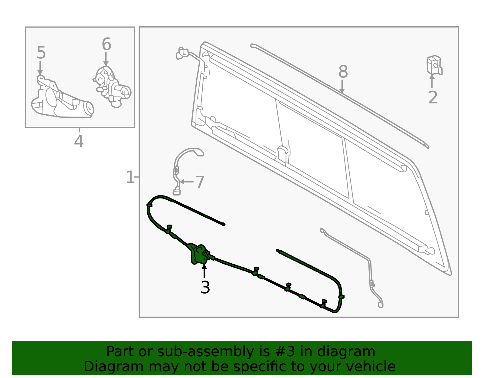 2024-2025 Toyota Tacoma Window Regulator 69088-AK010 | Toyota Parts Center