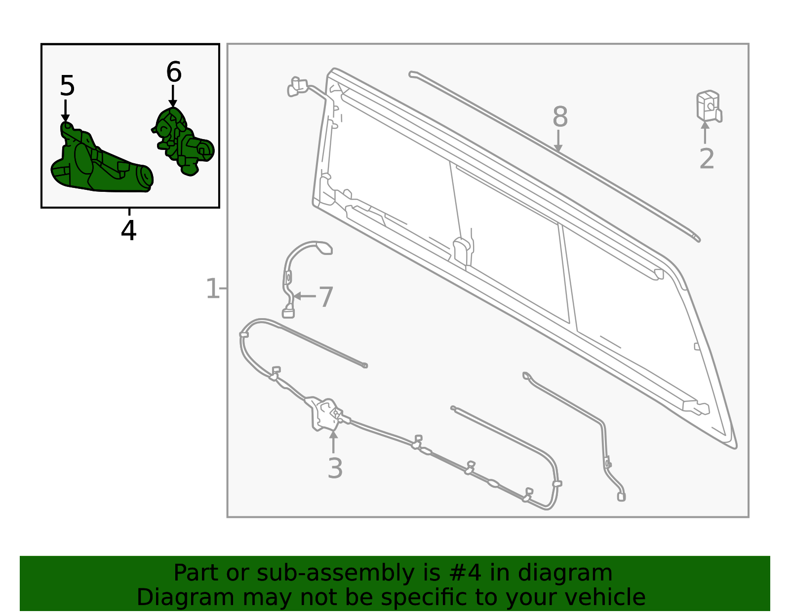 2022-2026 Toyota Window Regulator 69807-0C100 | OEM Parts Online