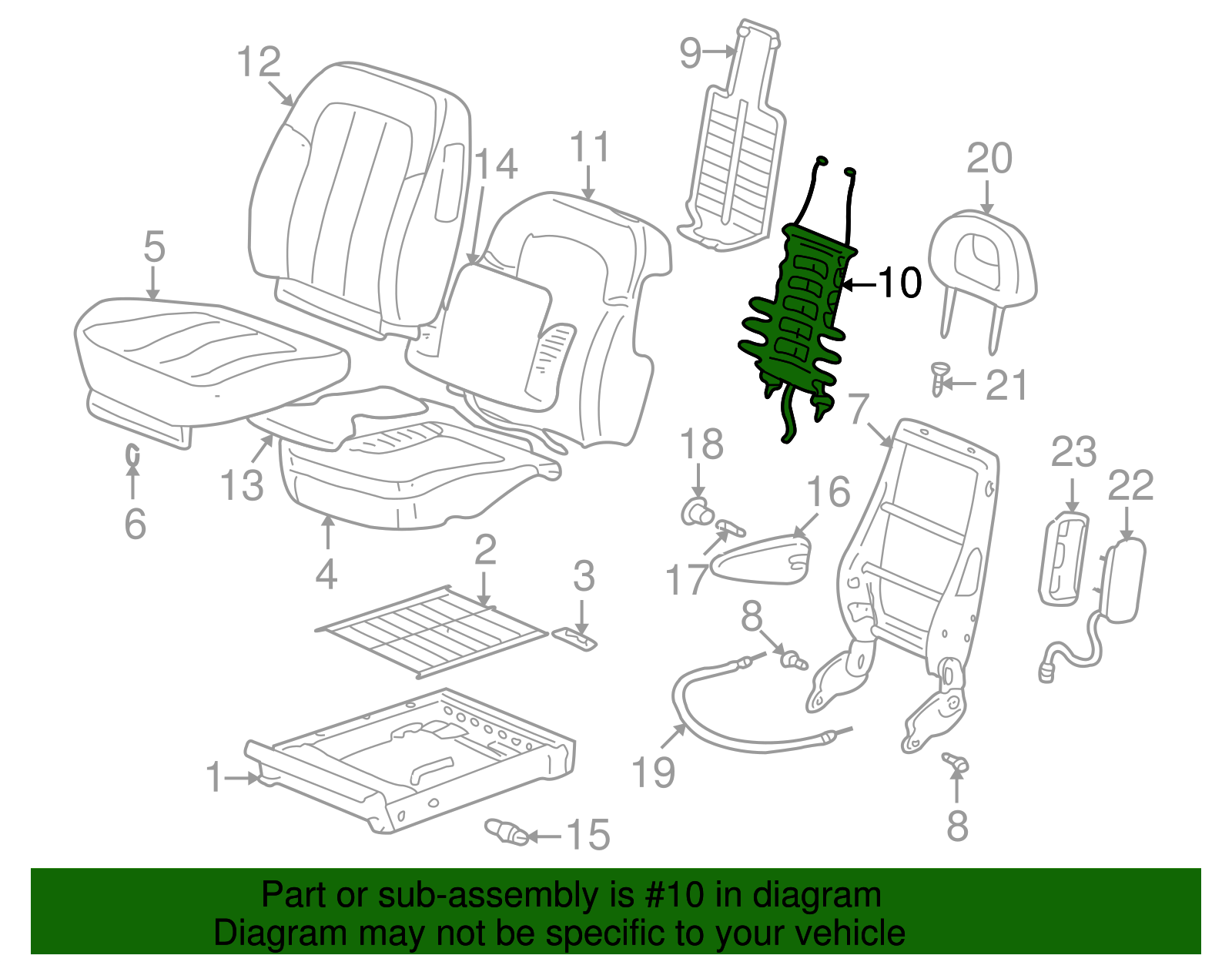 2001-2007 GM Lumbar Support 88894942 | Capital Chevy Parts