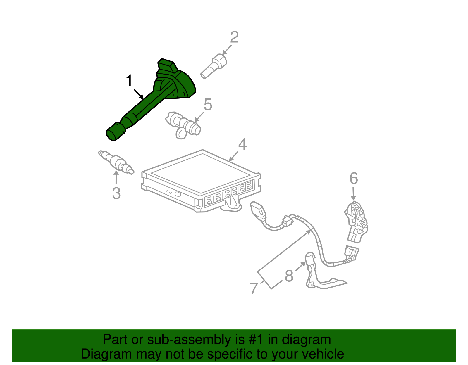2004-2008 Acura Ignition Coil 30520-RCA-S01 | AcuraPartsNow.com