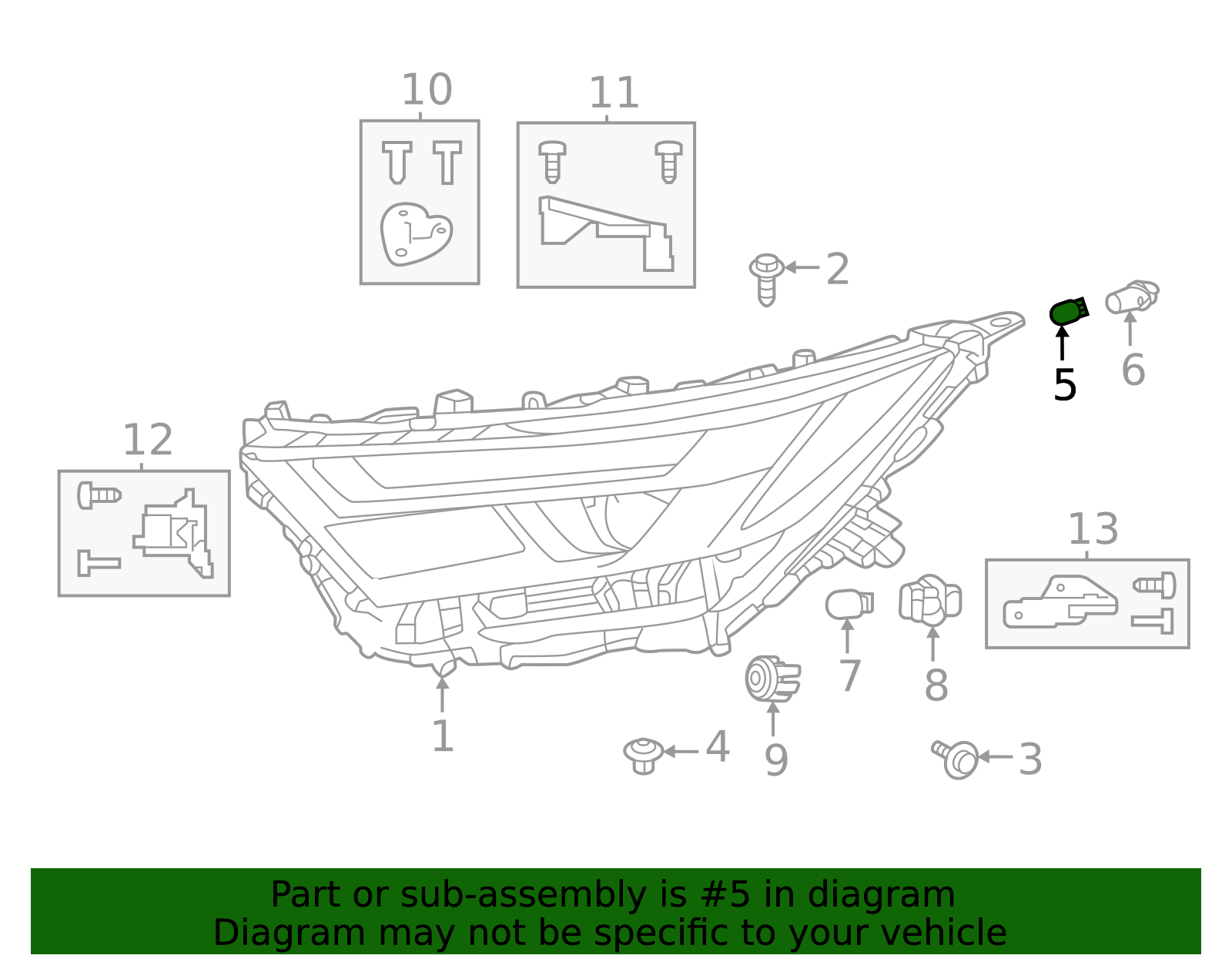 Genuine Official Toyota Marker Lamp Bulb part# 90981-11064 for 2013 ...