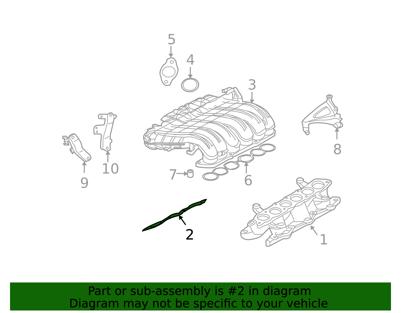 Manifold Gasket MR561678 | Mitsubishi Parts Warehouse | Mitsubishi ...